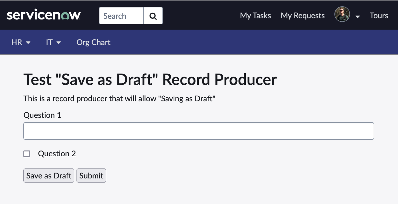 "Save-as-Draft" Record Producers in Service Portal - DylanLindgren.com