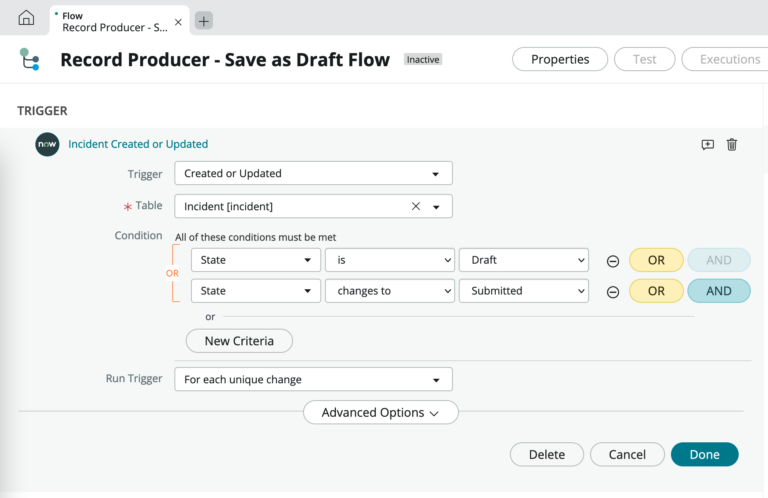 "Save-as-Draft" Record Producers in Service Portal - DylanLindgren.com