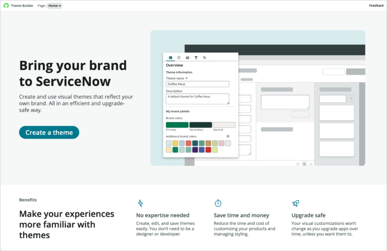 Use a Specific Theme for an Experience in ServiceNow: App Shells ...