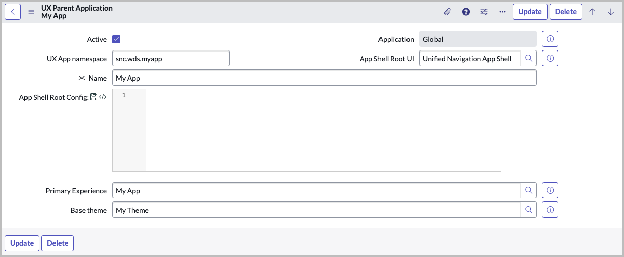 Use a Specific Theme for an Experience in ServiceNow: App Shells ...